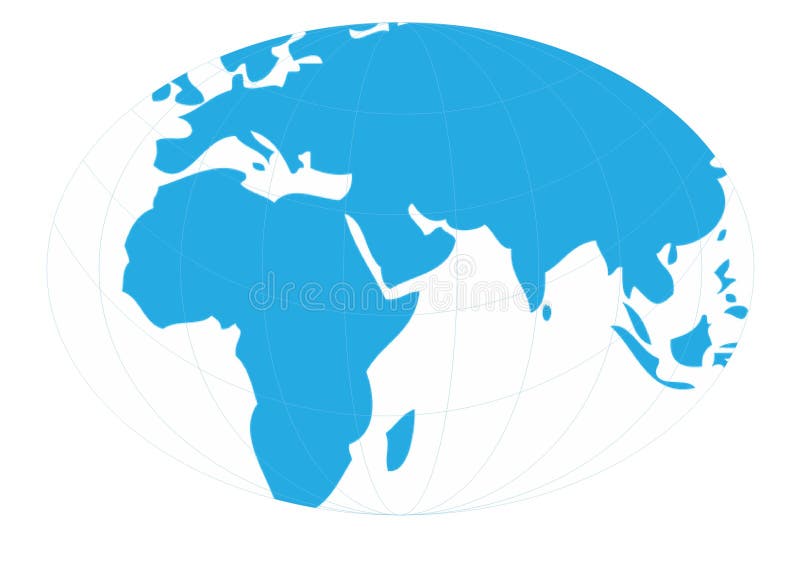 World Map Globe Earth with Imaginary Lines of Latitude and Longitude ...