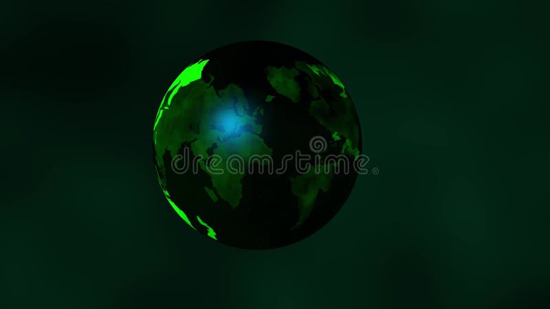 World Map Floating in Space Digital Effect Animation Stock Footage ...
