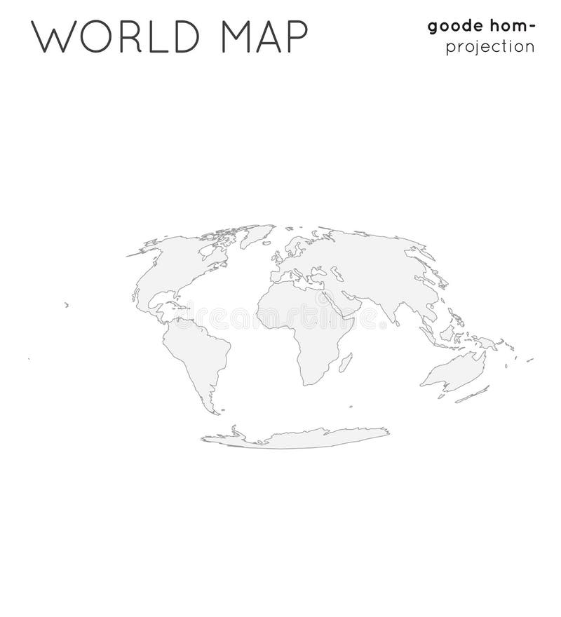 Goode Projection Map Stock Illustrations – 107 Goode Projection Map ...