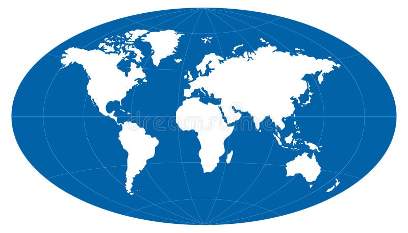 World Map. Globe with Graticule Lines Style Stock Vector - Illustration ...