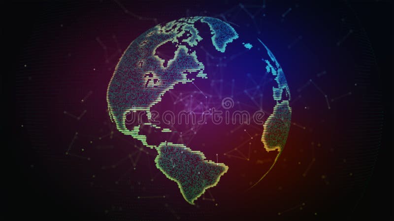 World Map Globe Point Concept. Around Earth Globe Global Network ...
