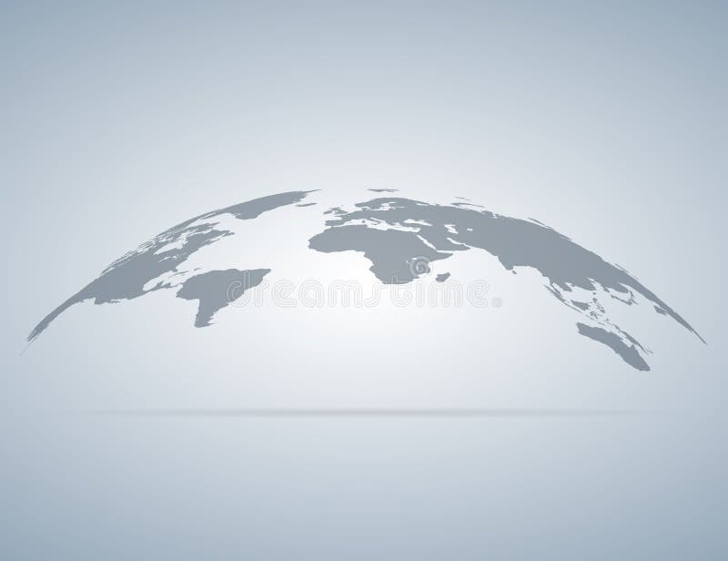 World Map Globe with Shadow Stock Vector - Illustration of blue, globe ...