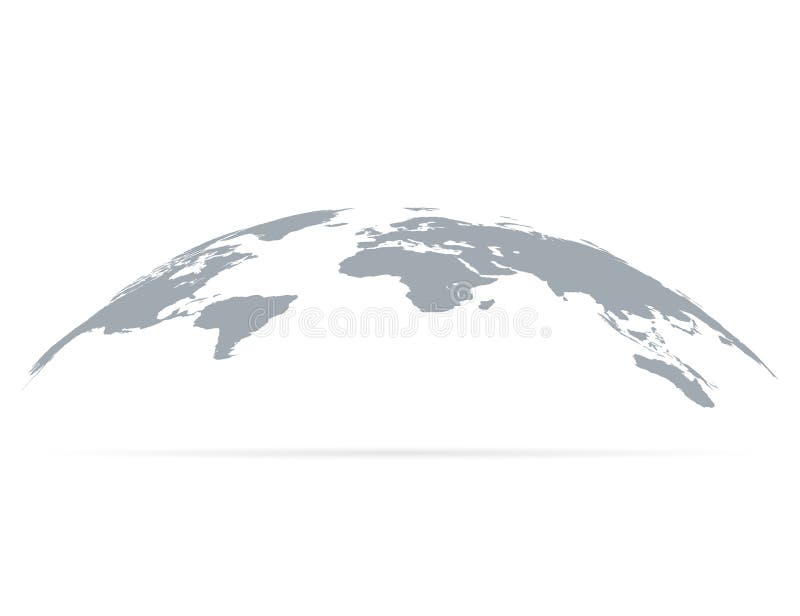 World Map Globe with Shadow Stock Illustration - Illustration of ...