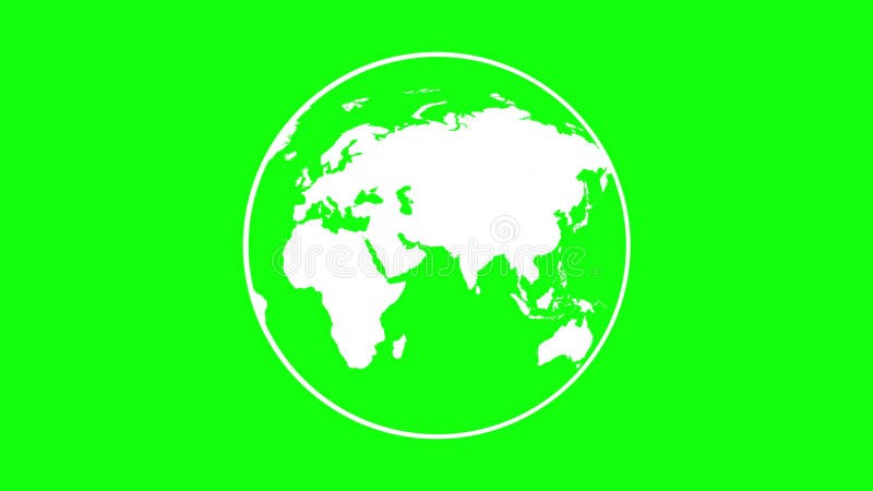 World Map Globe Shaped World Globe Alpha Greenscreen Editing Animation ...