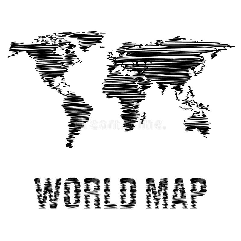 World Map Globe Vector Line Illustrator, EPS 10 Stock Vector ...
