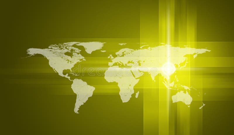 Glow Circles on Yellow Gradient Background Stock Illustration ...