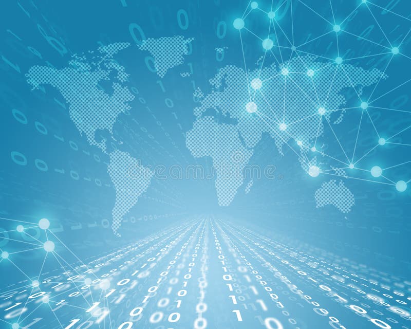 World Map With Glow Figures Stock Illustration - Illustration of symbol ...