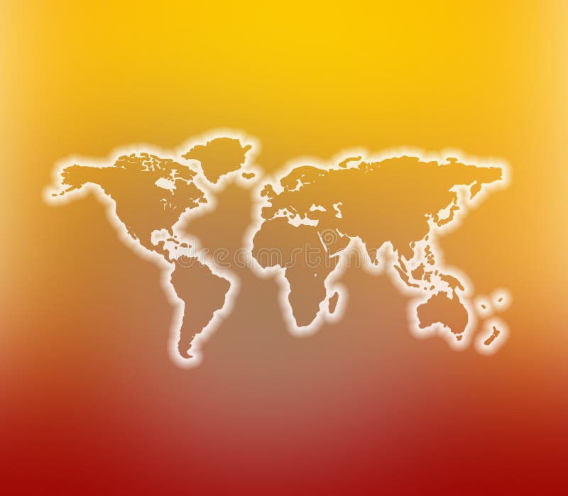 World Map with Gradient Color Background Stock Illustration ...