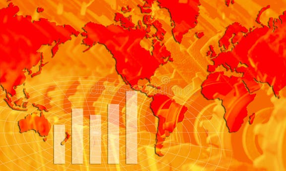World map with graph stock illustration. Illustration of graph - 1575979