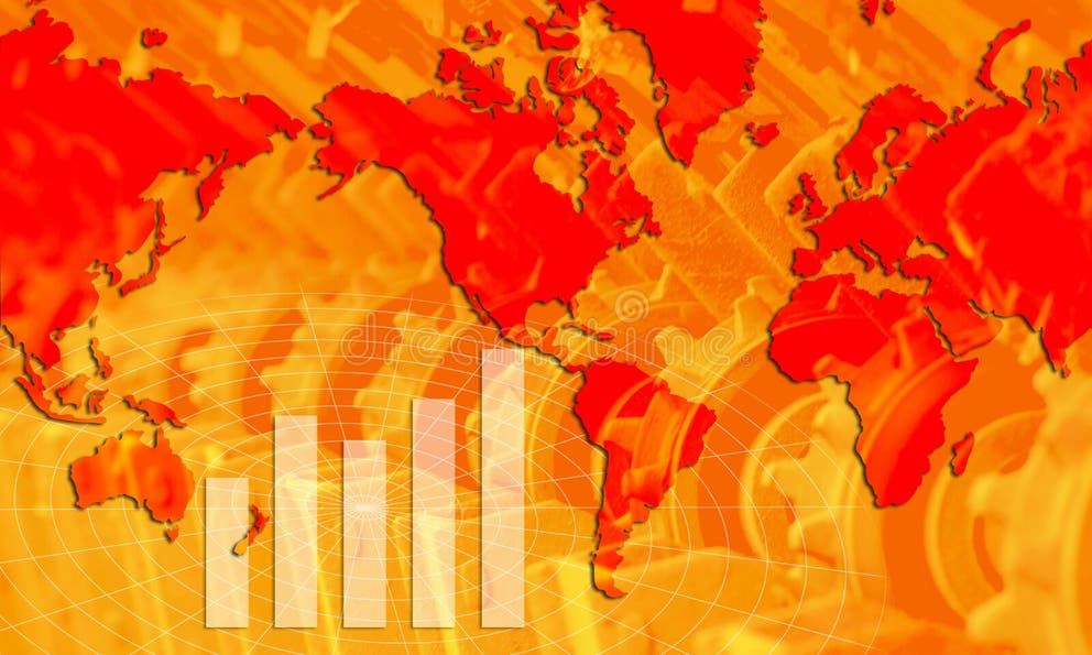 World map with graph stock illustration. Illustration of graph - 1575979