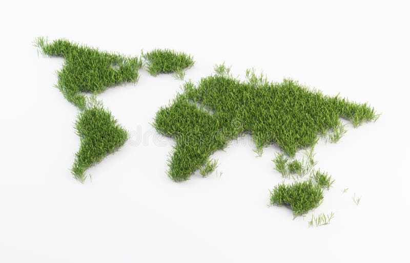 World map grass patch stock illustration. Illustration of grass - 42432601