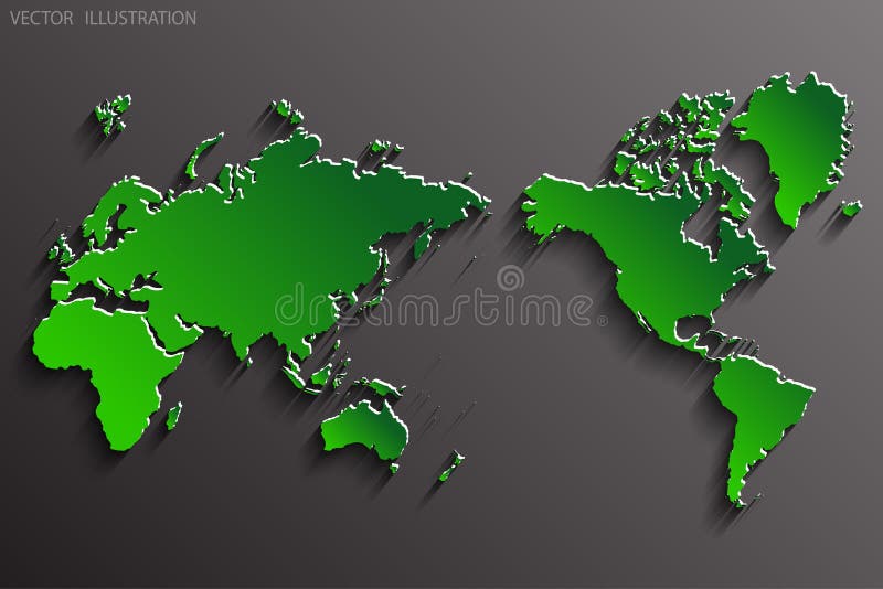 World map. stock illustration. Illustration of green - 90301104