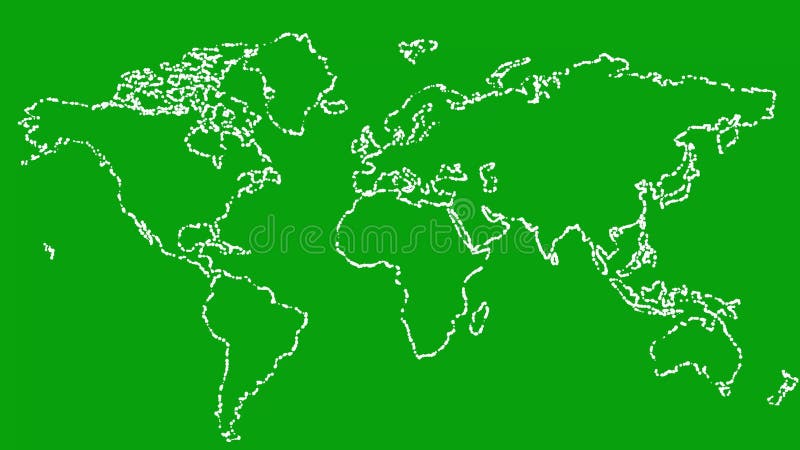 World Map Green Screen Motion Graphics Stock Video - Video of planet ...