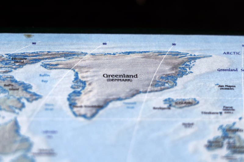 World Map of Greenland and Neighbouring Countries Editorial Image ...