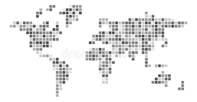 World Map of Squares. Simple Flat Vector Illustration Stock Vector ...