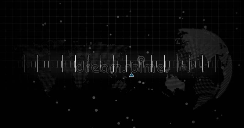 World Map with Grid and Data Points, Image of Global Data Analysis ...