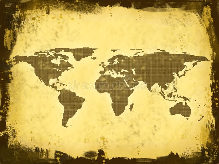 World Map Blank Grunge Paper Texture Stock Illustrations – 281 World ...