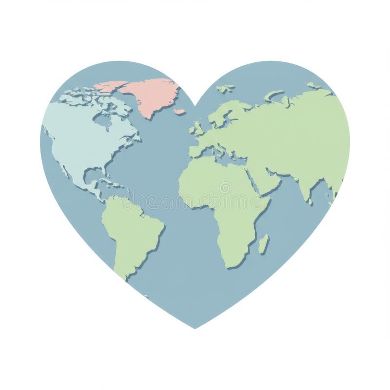 Like Heart Shaped World Map Globe Heart Images – Browse 106,740