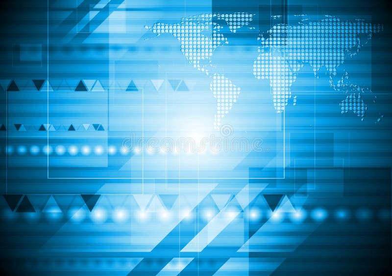 World Map Hi-tech Background Stock Vector - Illustration of drawing, poster: 28065683