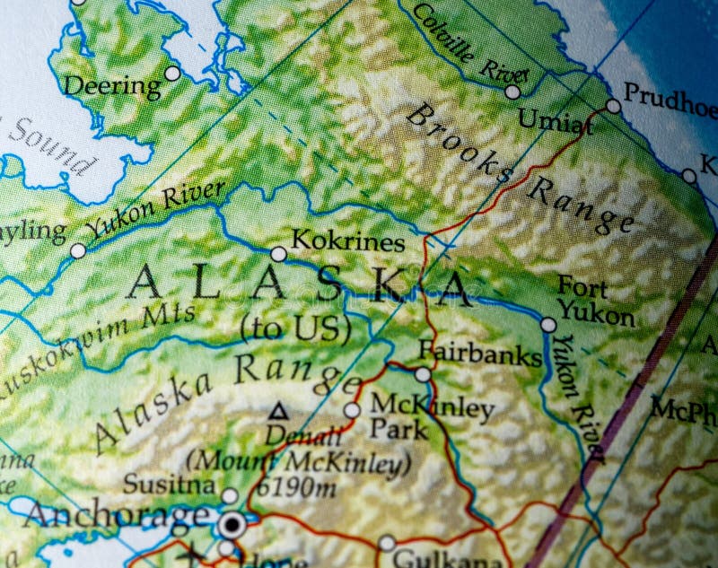 Alaska stock image. Image of border, america, city, atlas - 335986571