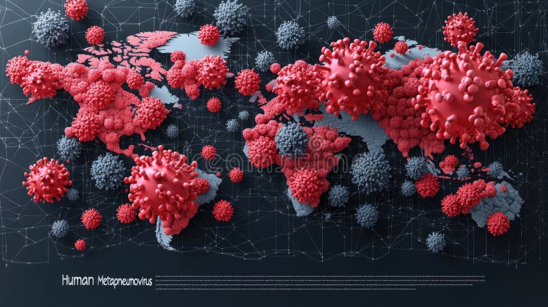 World Map Highlighting Global Impact Human Metapneumovirus Outbreak ...