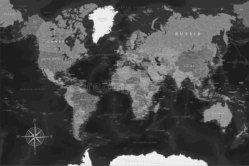 World Map - Highly Detailed Vector Map of the World. Ideally for the ...