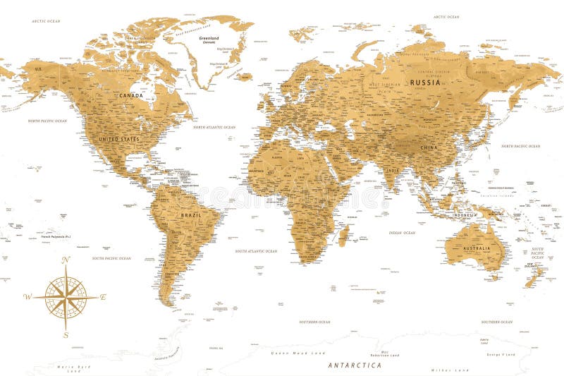 World Map - Highly Detailed Vector Map of the World. Ideally for the ...
