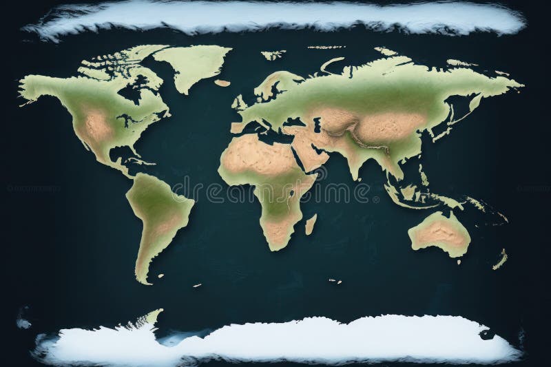 World Map with Horizon Background Stock Illustration - Illustration of ...