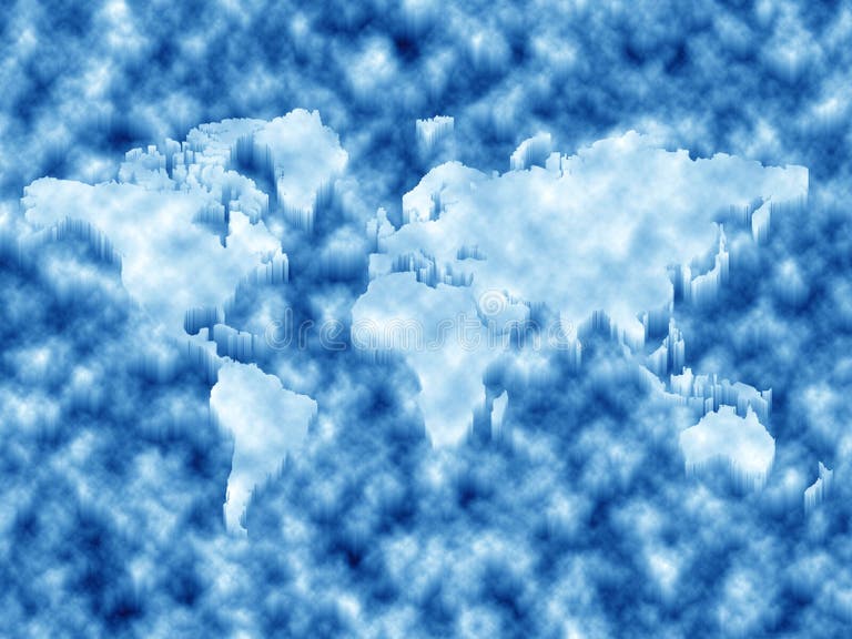 World map in ice stock illustration. Illustration of pole - 7475746