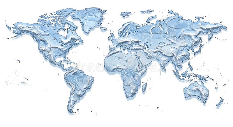 Detailed Shaded Relief World Map Stock Illustrations – 69 Detailed ...