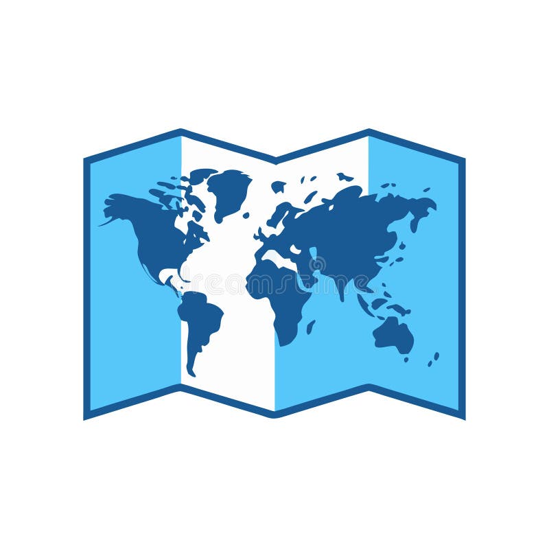 World Map Icon for Geography Stock Vector - Illustration of knowledge ...