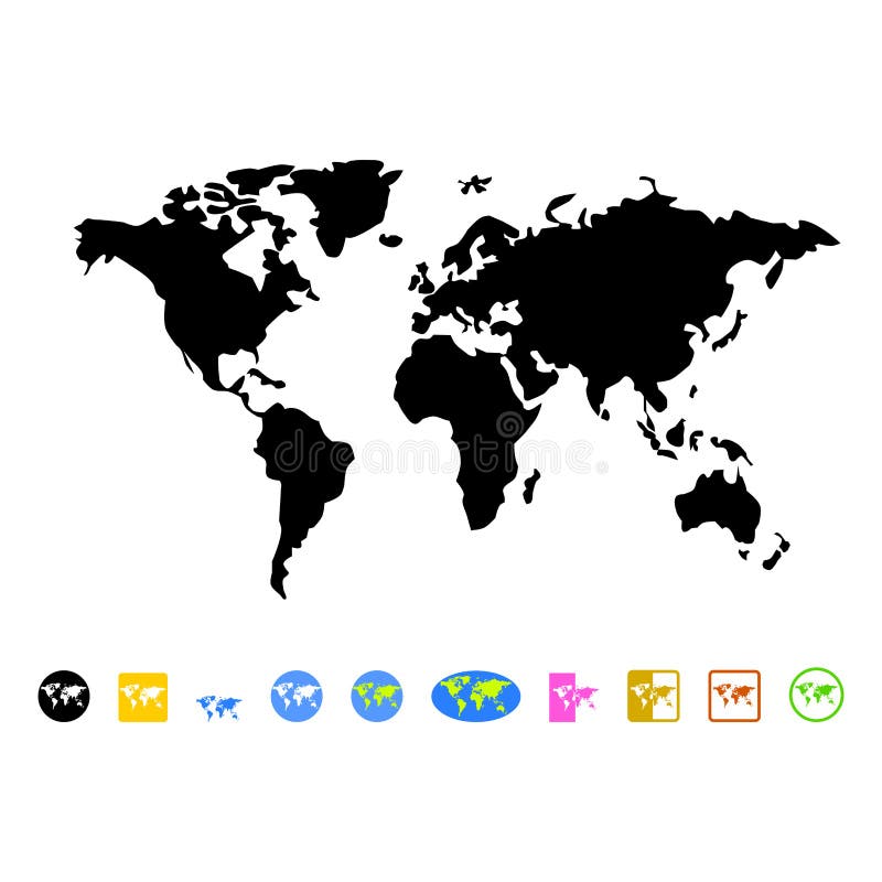 World map icon stock vector. Illustration of travel, detail - 82594391