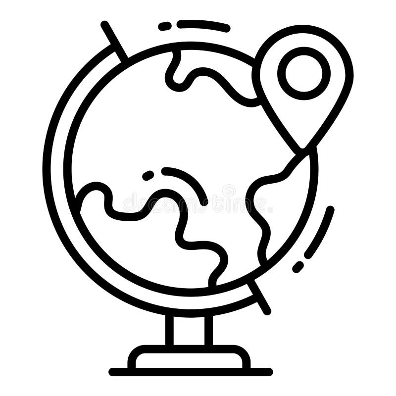 World Map Icon Related Map Location and Navigation Line Icon. Traffic ...