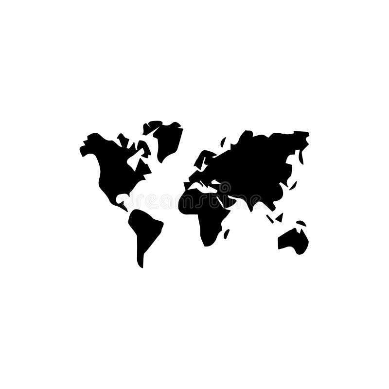 World Map Icon Simple Illustration. Vector Illustration Flat Design ...