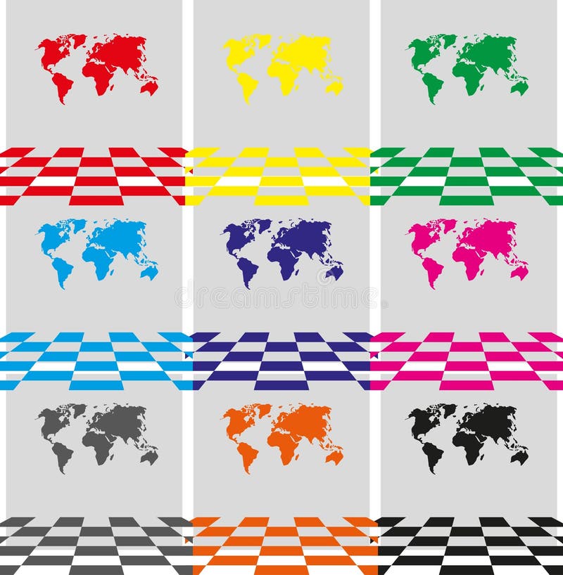 World Map Icon Stock Vector Illustration Flat Design Stock Vector ...