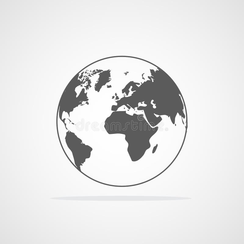 World Map Icon. Vector Illustration. Stock Illustration - Illustration ...