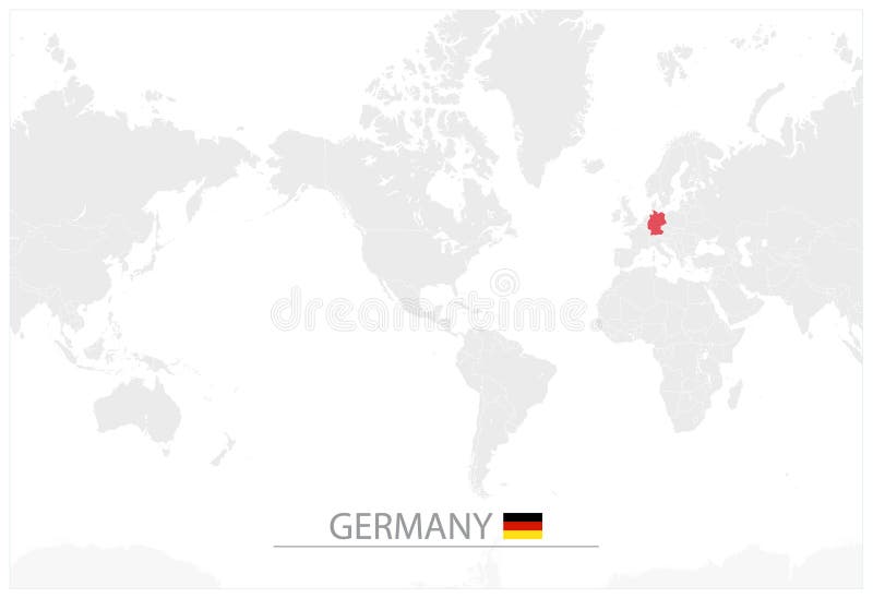 World Map with Identification of Germany Stock Illustration ...