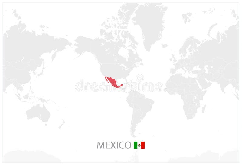 Mexico On A World Map - Map