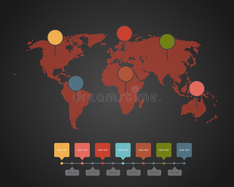 World map - Illustration stock vector. Illustration of continent - 40684364
