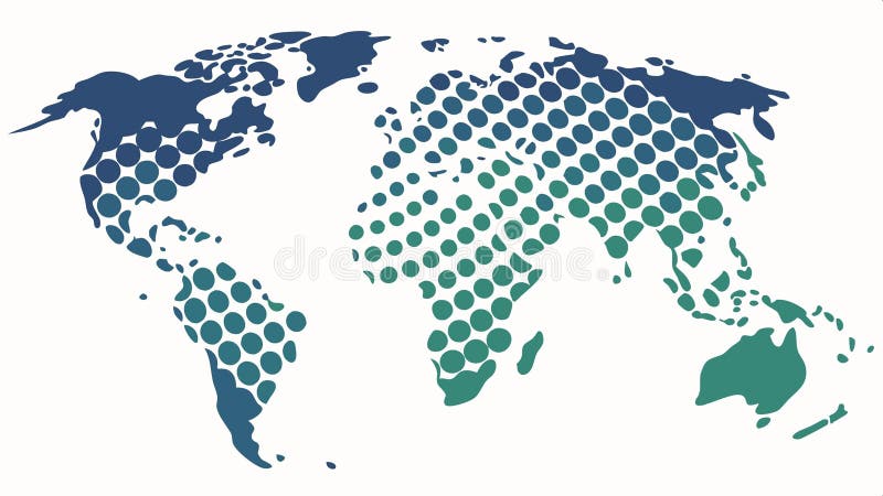 World Map, Continents Outline and Global Geography Vector Design ...