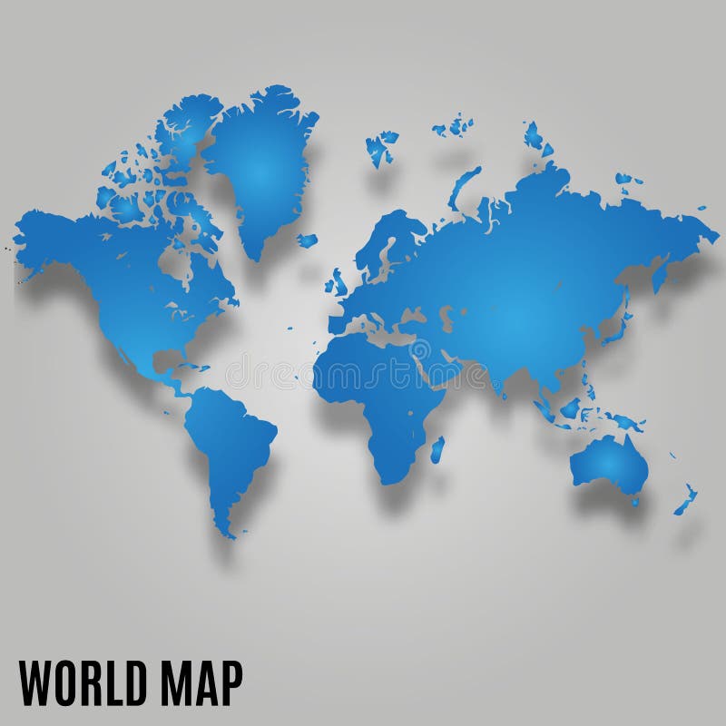 World Map Illustration stock vector. Illustration of hemisphere - 57521433