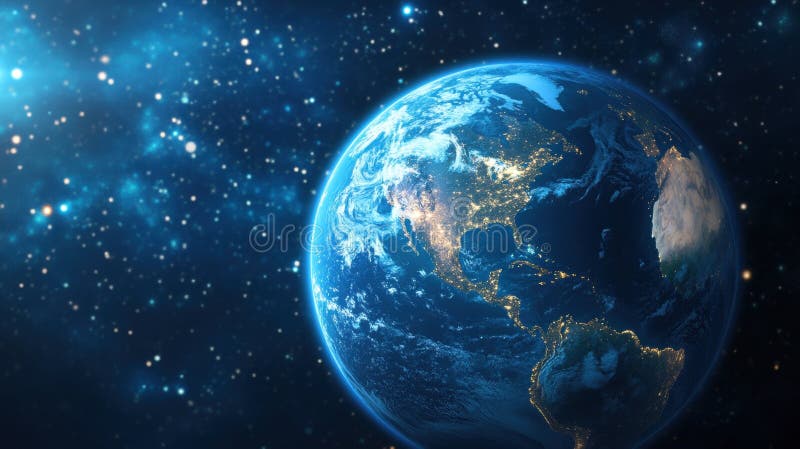 World Map Image with Earth Flat View Satellite Perspective Stock ...