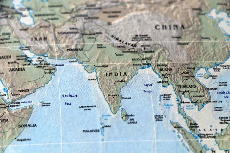 India Neighbouring Countries Map Stock Photos - Free & Royalty-Free ...