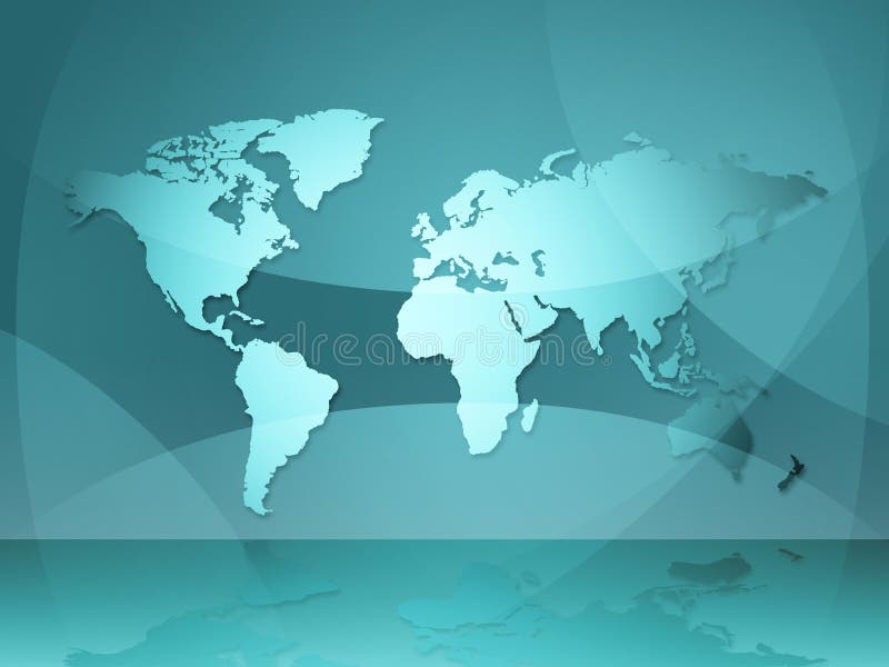 World Map Indicates Worldwide Geography And Continents Stock ...