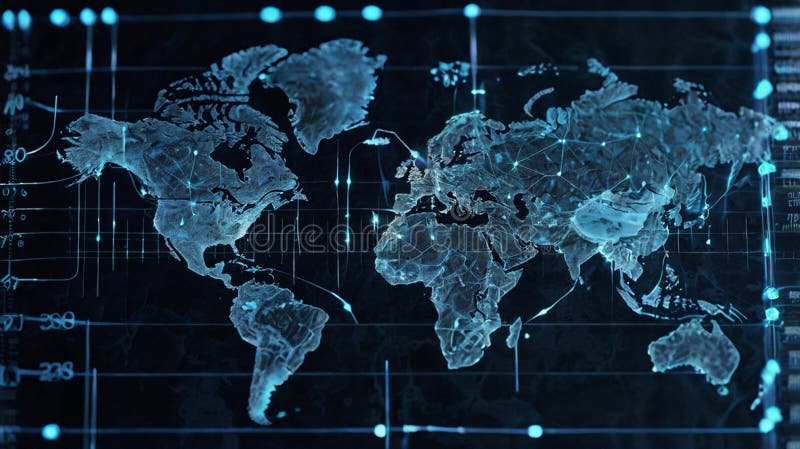 World Map Inflation Hologram Stock Photo - Image of world, hologram ...