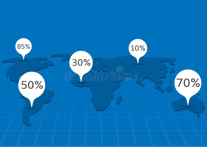 World map infographic stock vector. Illustration of global - 163951293
