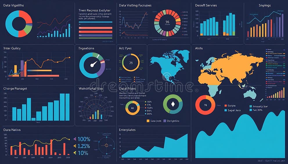 World Map Infographic, Data Visualization Design, Stock Photo ...