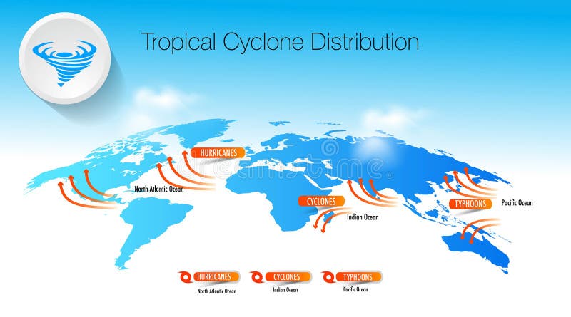 World Map Infographic of Storm Stock Illustration - Illustration of ...