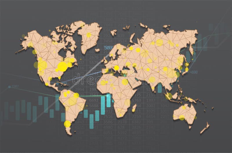 World map with infographic stock vector. Illustration of modern - 289323746
