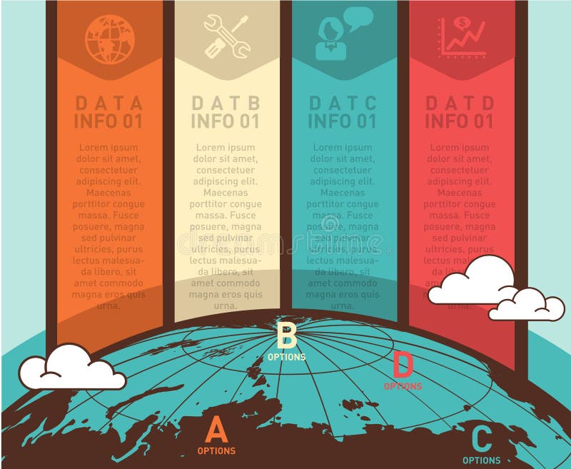 World Map Infographic Vector Design. Infographic Design Template, Earth ...